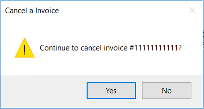 Cancels Invoices